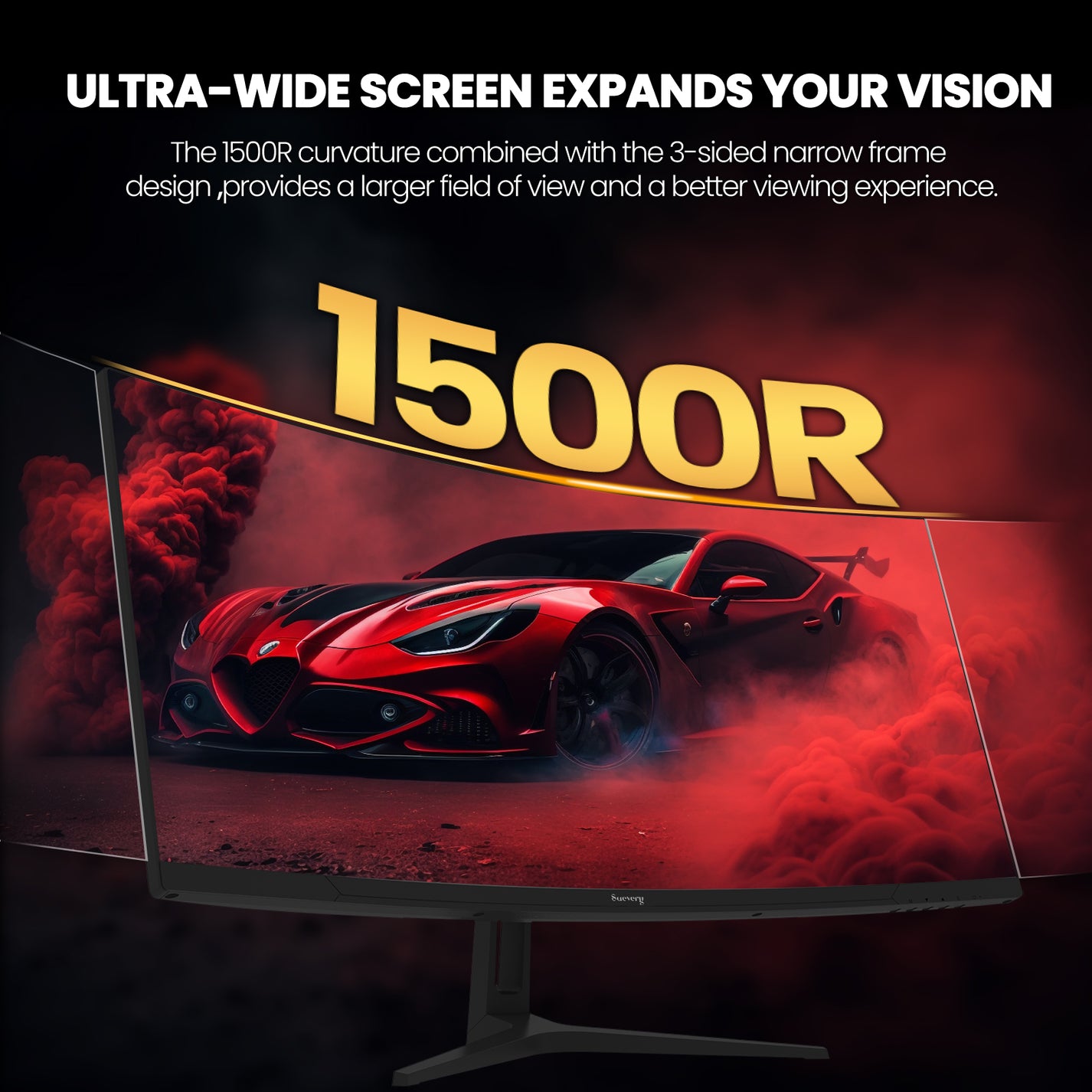 34 Inch 165Hz Ultrawide Curved Gaming Monitor – Suevery