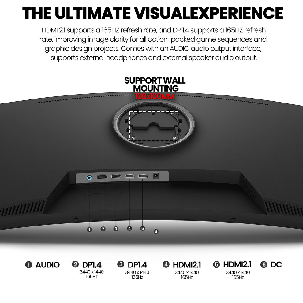 34 Inch 165Hz Ultrawide Curved Gaming Monitor – Suevery