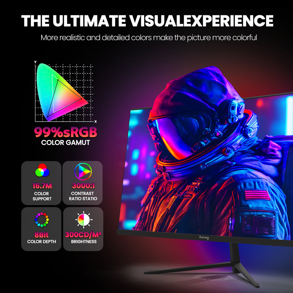 Suevery 24 Inch 200Hz Curved Gaming Monitor