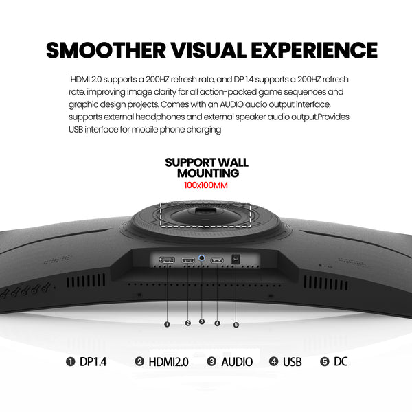 27 Inch 200Hz Curved Gaming Monitor – Suevery
