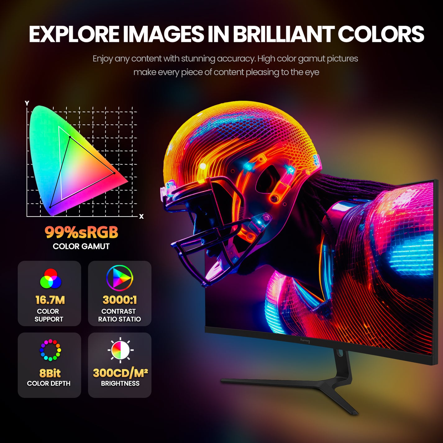 30" 200Hz Ultrawide Curved Gaming Monitor – Suevery